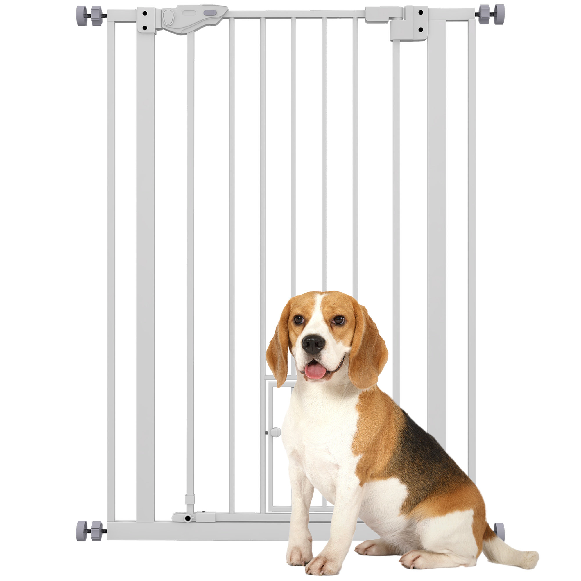 Tucker Murphy Pet™ Delvonte Metal Wall Mounted Pet Gate With Door | Wayfair