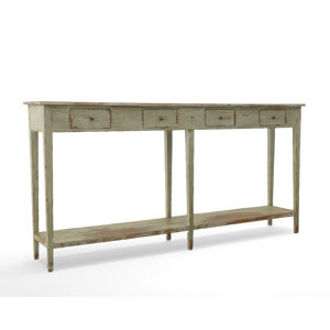 Gracie Oaks Bjarkey 81.25" Solid Wood Console Table | Wayfair