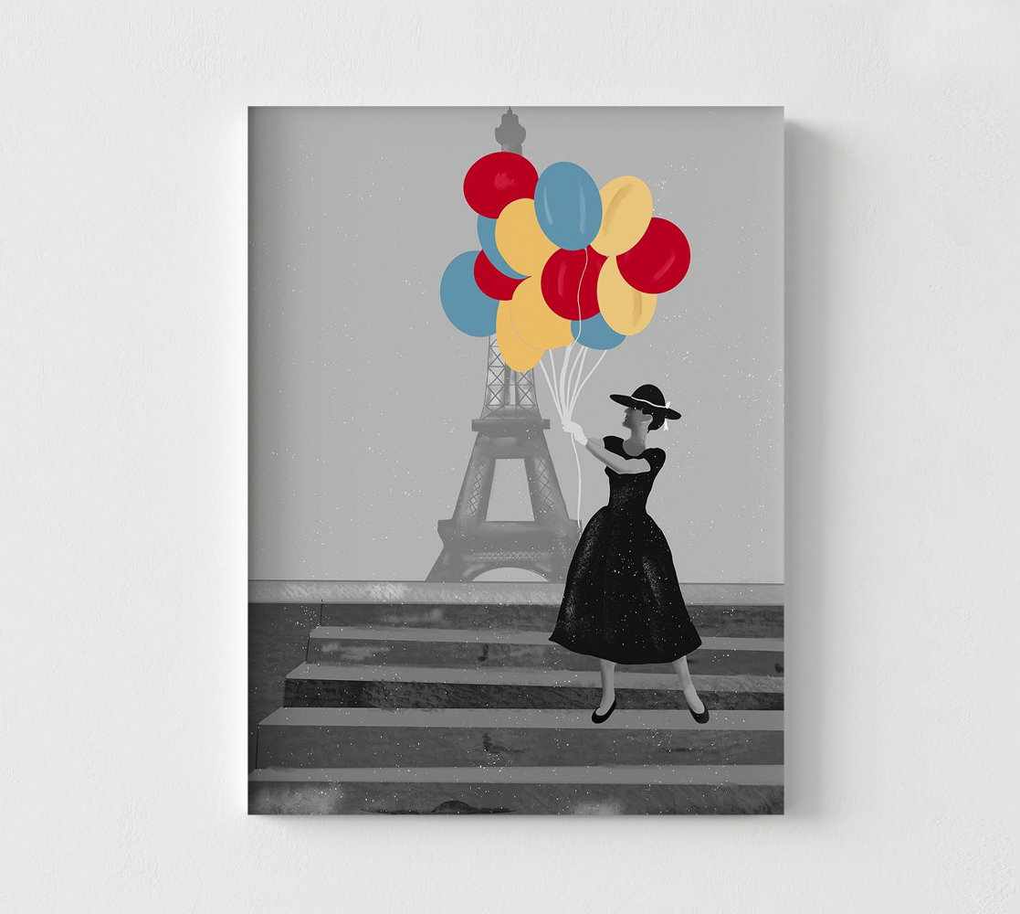 WeFrameArt French Balloons By Ashley Singleton, French Travel Poster ...