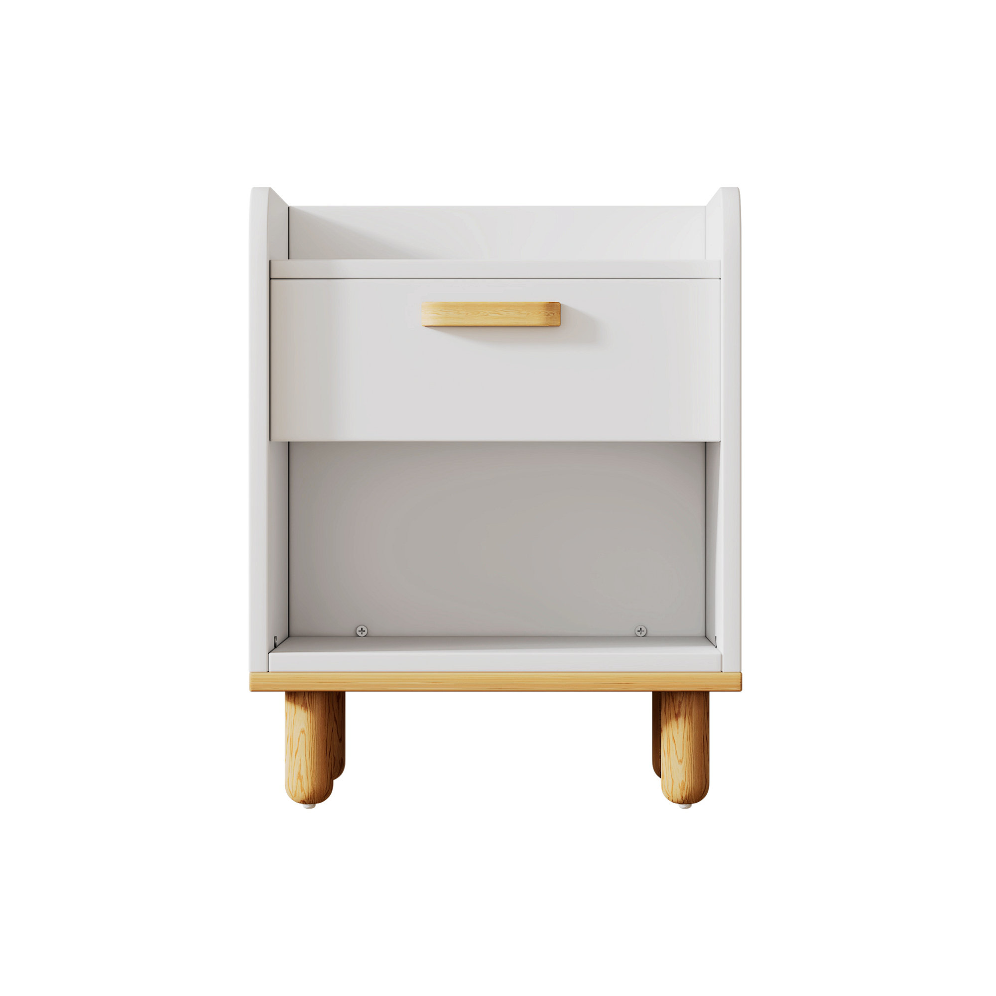 Latitude Run® Cristhian Modern Simple Style White Modern Nightstand ...