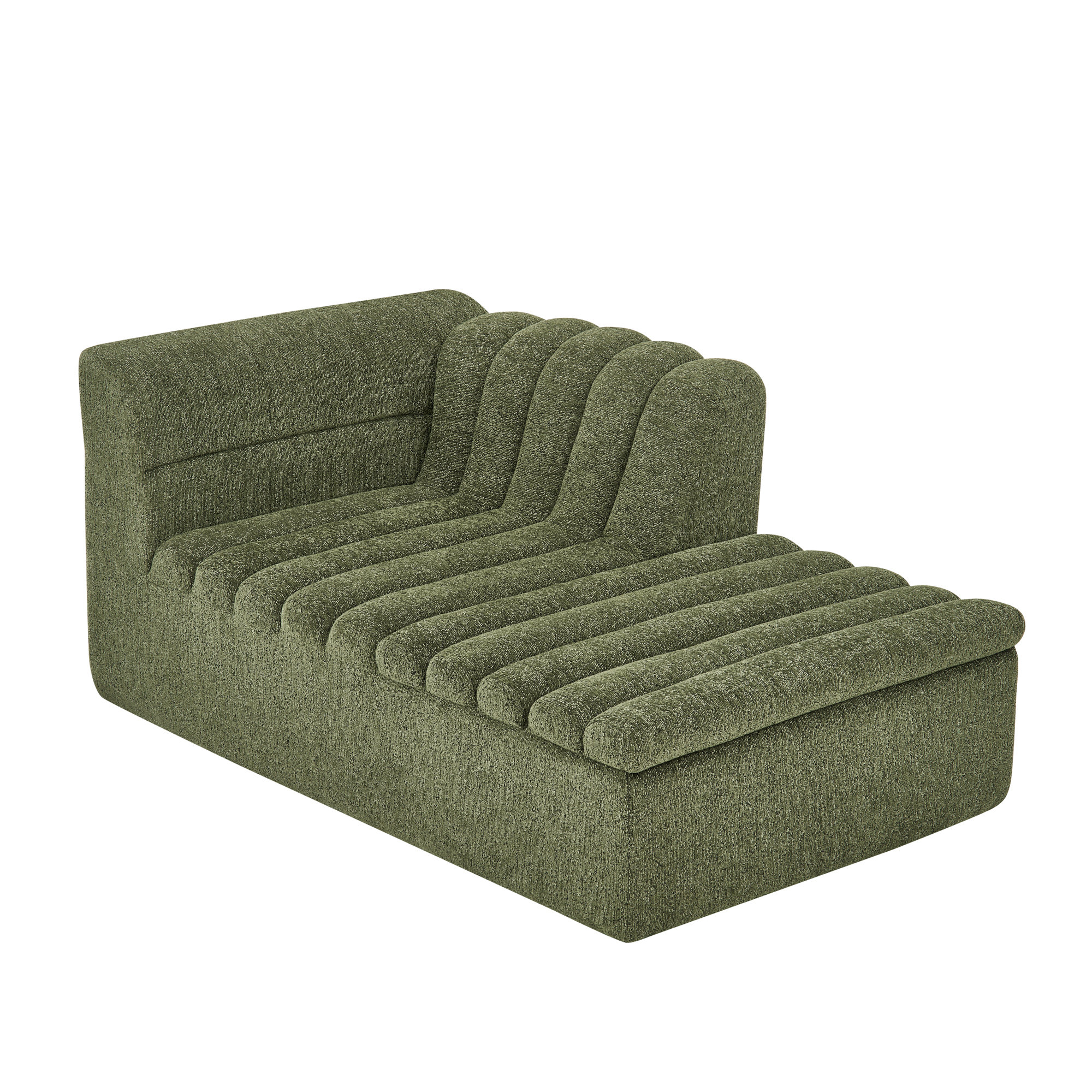 Ivy Bronx Spacious Green Modular Sectionals, Foam Chenille Upholstery ...