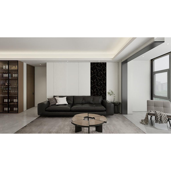The Keystone Decor 2 pieces PPF Decorative Black Marble Wall Panels ...