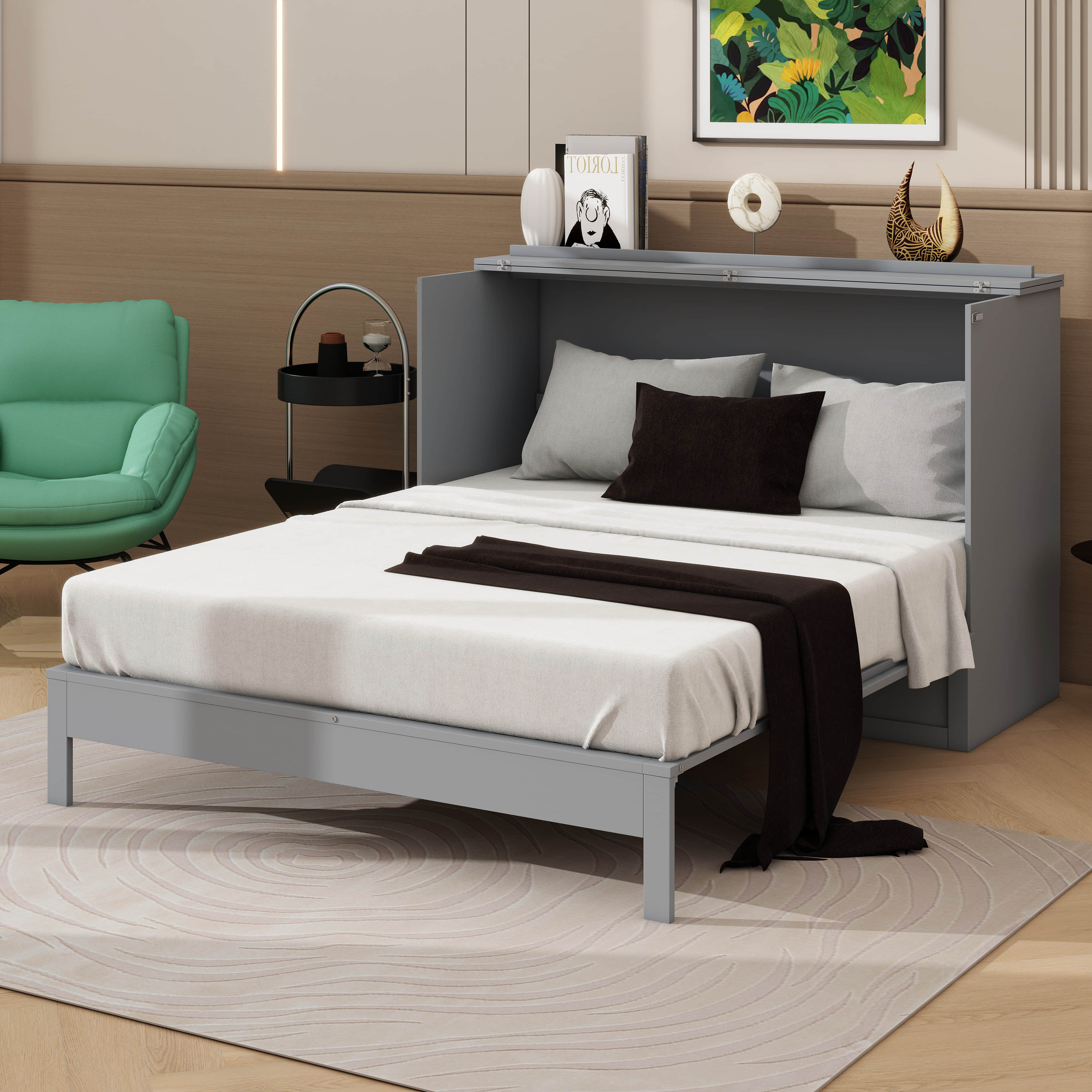 Lark Manor Space-Efficient Murphy Bed With Integrated Drawers - Wayfair ...