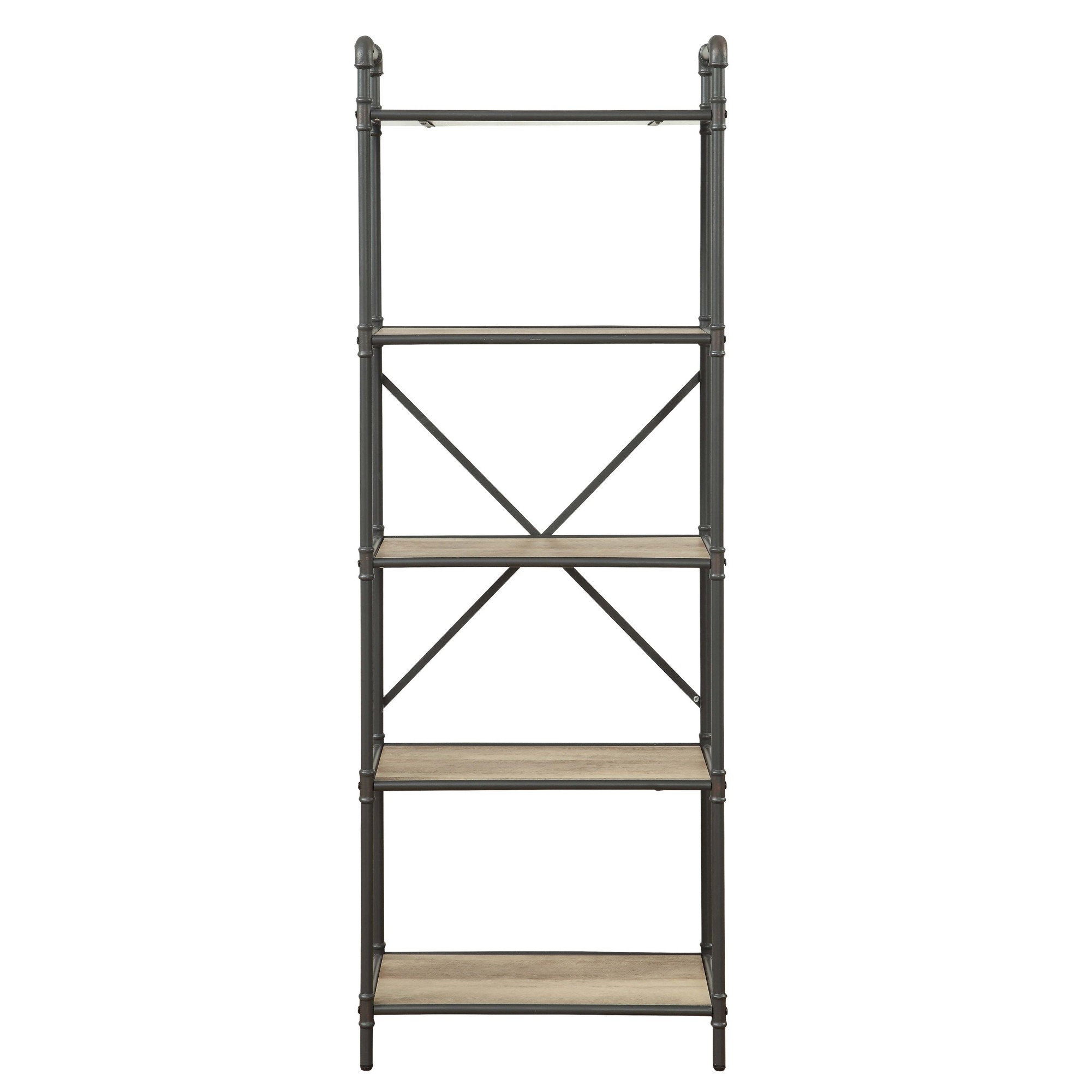 17 Stories Bookcase, Metal Display Storage Shelf, Bookcase With Storage ...