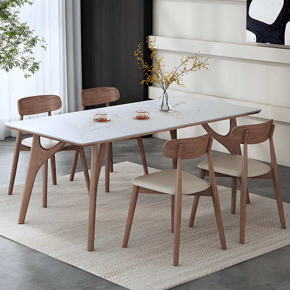 A Zoetic Home Modern Minimalist Ash Wood Slate Dining Set - Wayfair Canada
