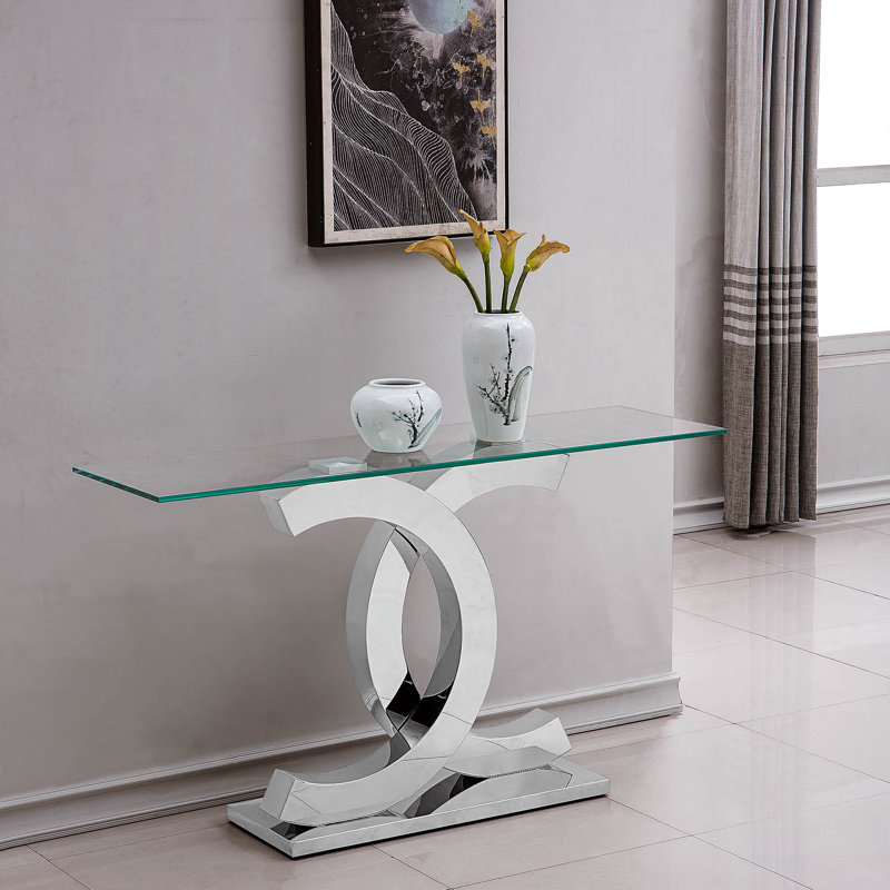 Everly Quinn Anyya 55" Console Table & Reviews | Wayfair