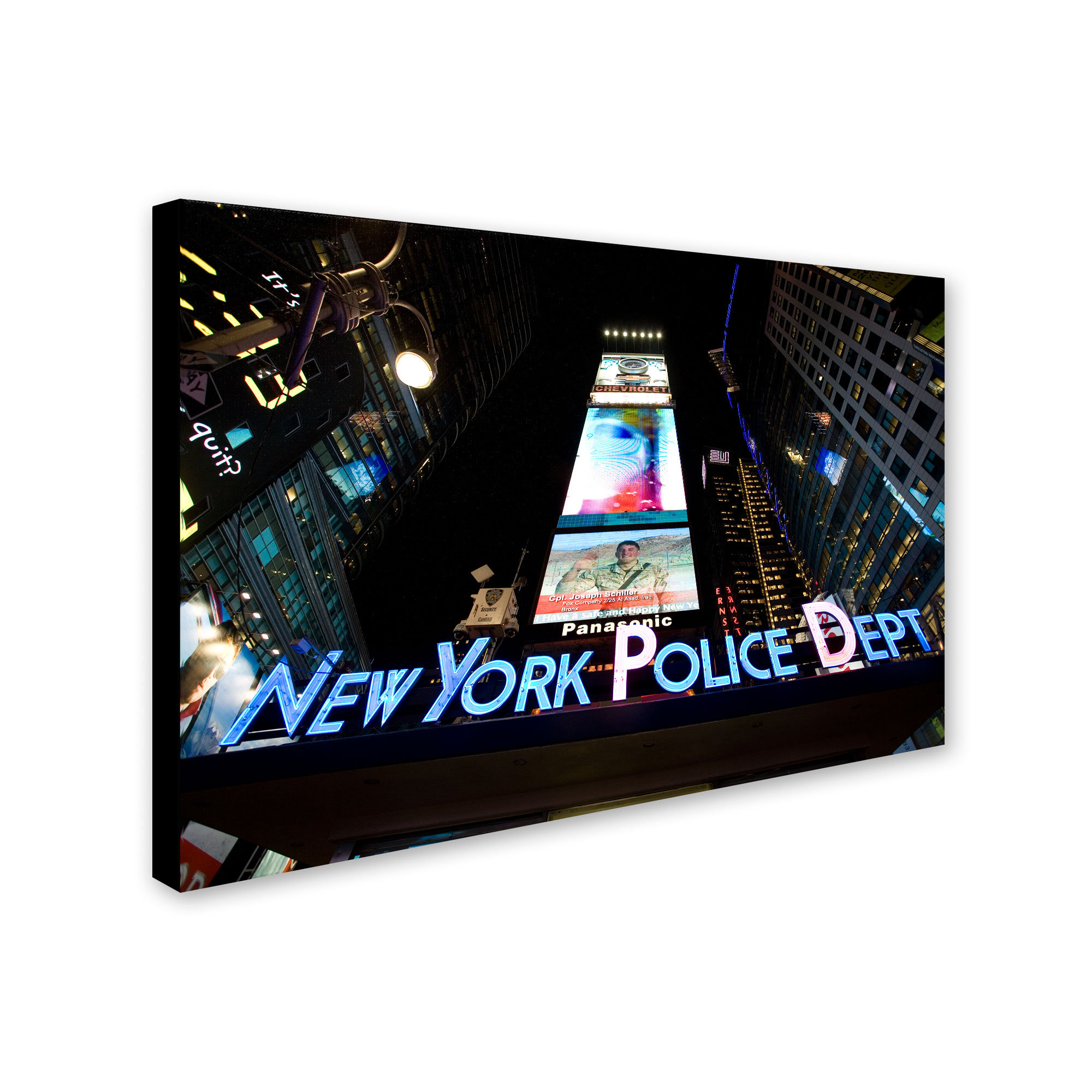 Ebern Designs "NYPD In Blue Neon" by Yale Gurney Photographic Print on ...