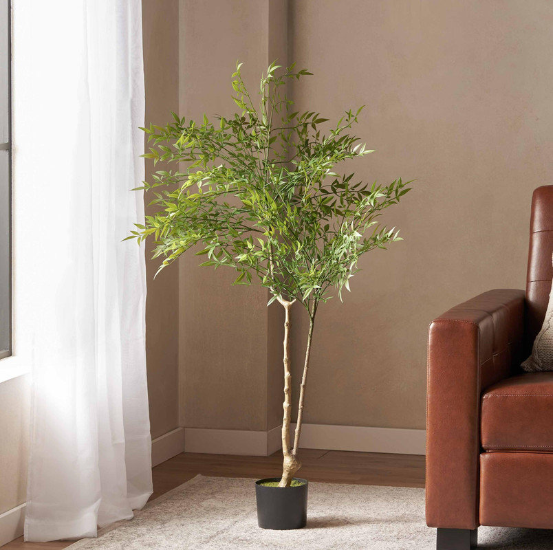 Hokku Designs 120cm Artificial Nandina Shrub - Lifelike Faux Plant for ...
