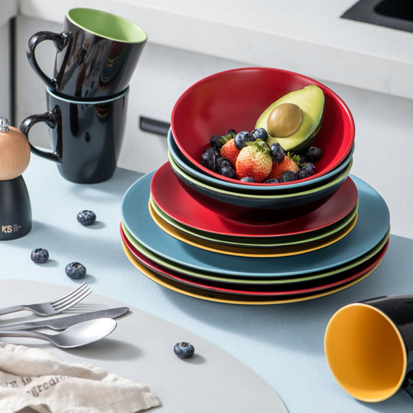 Blue Elephant Allenbac 16 Piece Stoneware Dinnerware Set - Service for ...