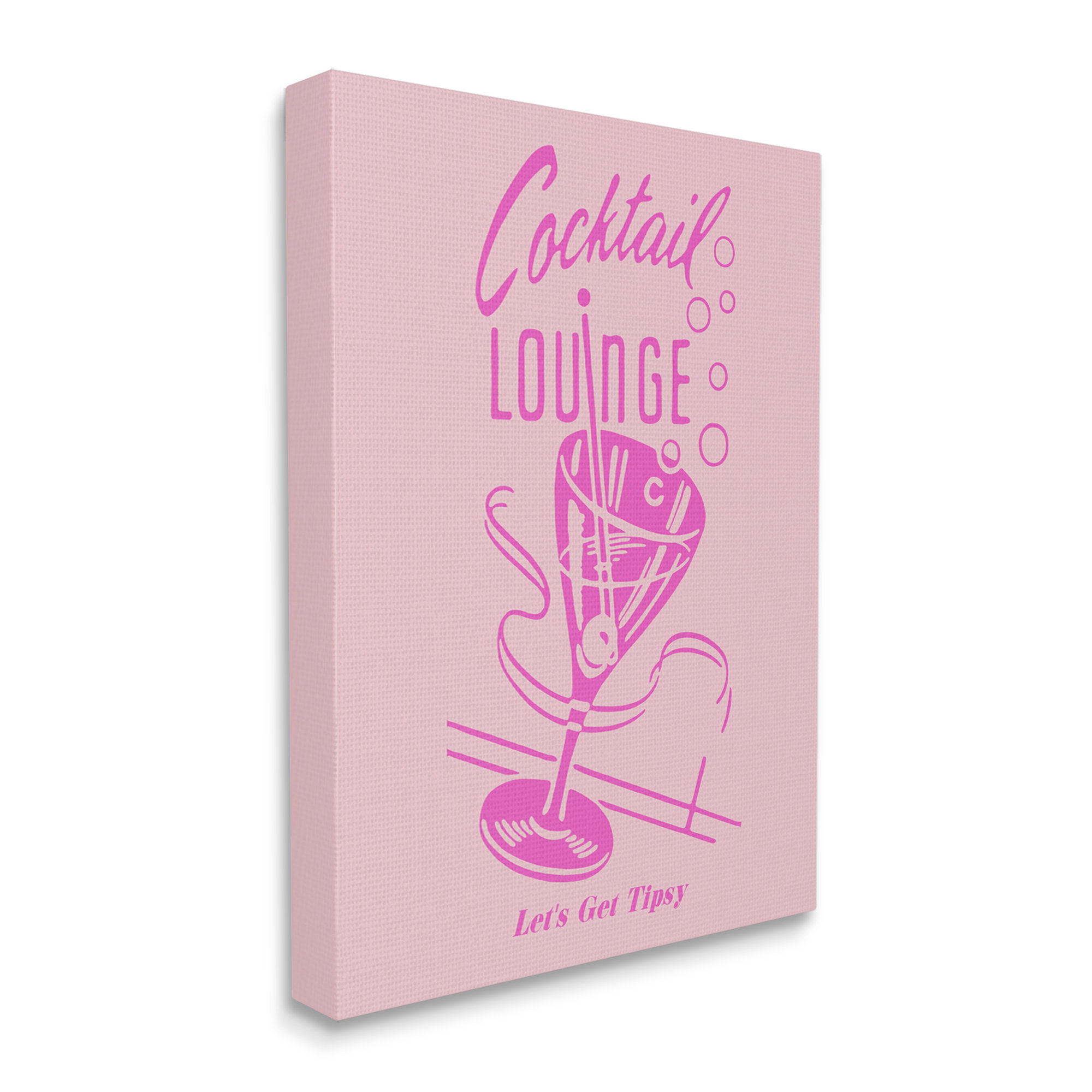 Trinx Pink Cocktail Lounge Canvas Wall Art by House of Lulu | Wayfair