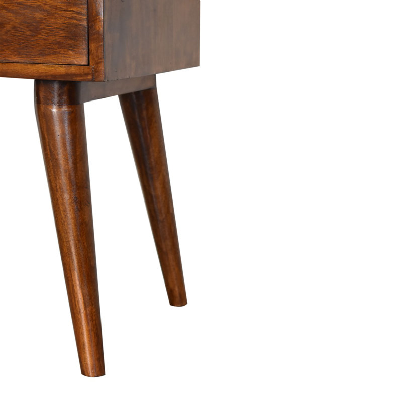 George Oliver Besender 1 - Drawer Solid Wood Nightstand in Chestnut ...