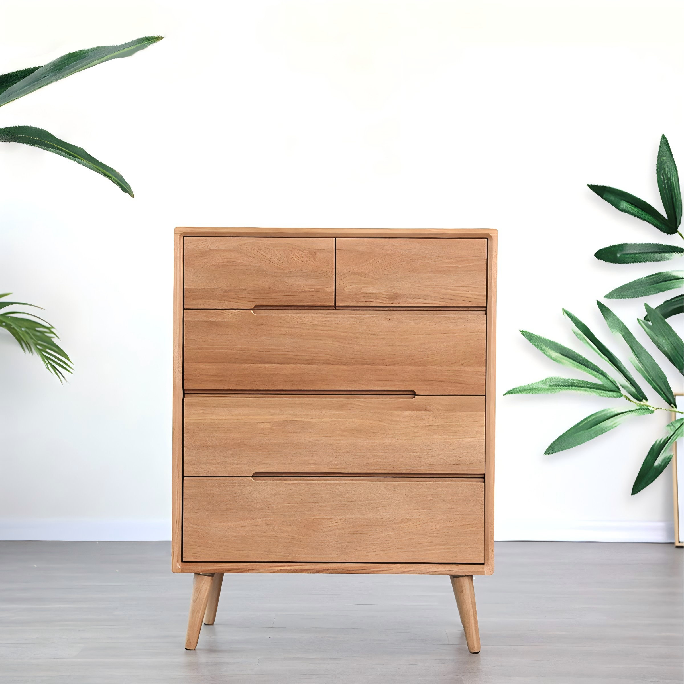 Corrigan Studio® Modern Minimalist Oak Storage Drawer Chest | Wayfair