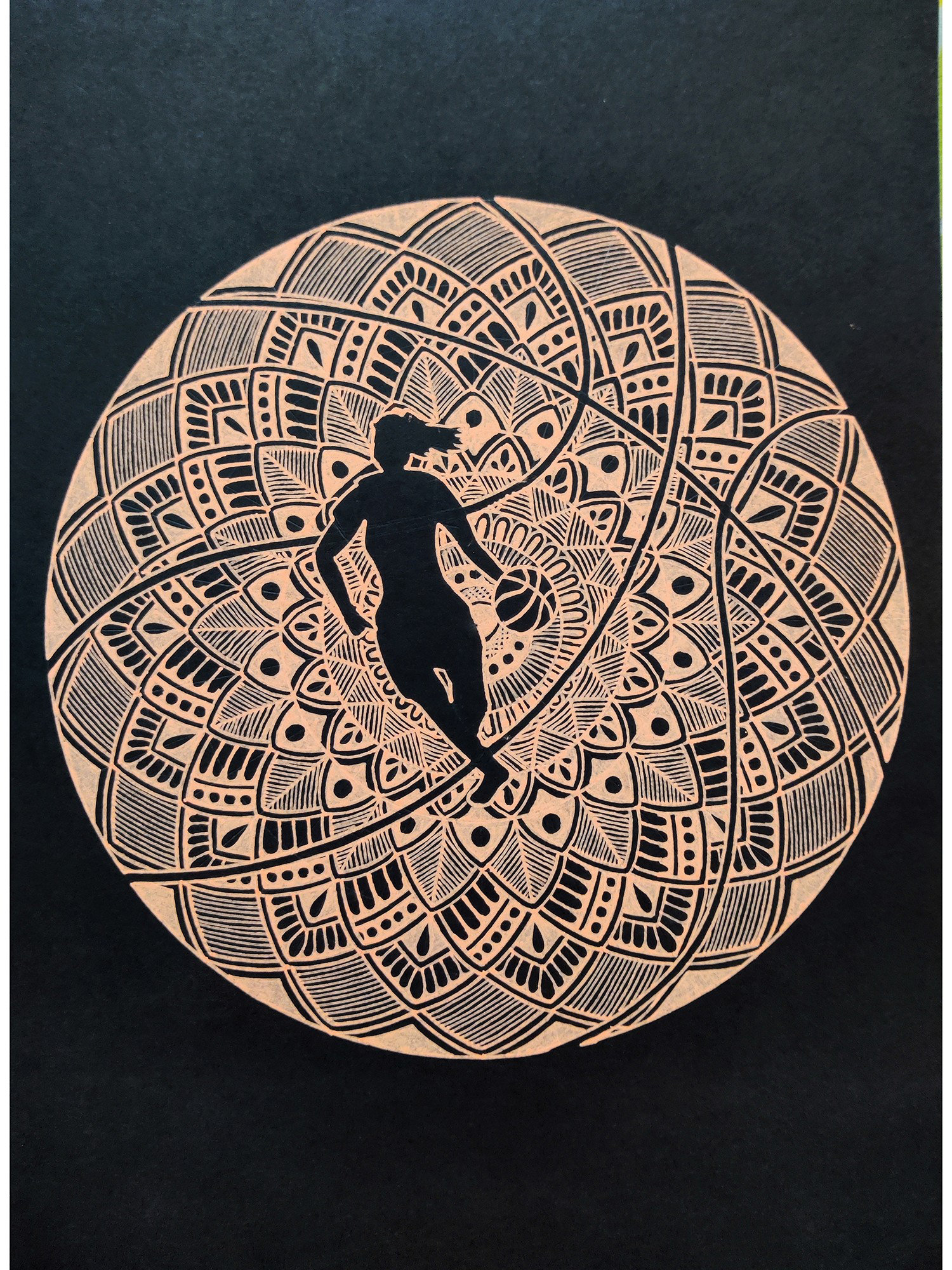 Dakota Fields Basketball Mandala Painting | Beautiful Painting | By ...