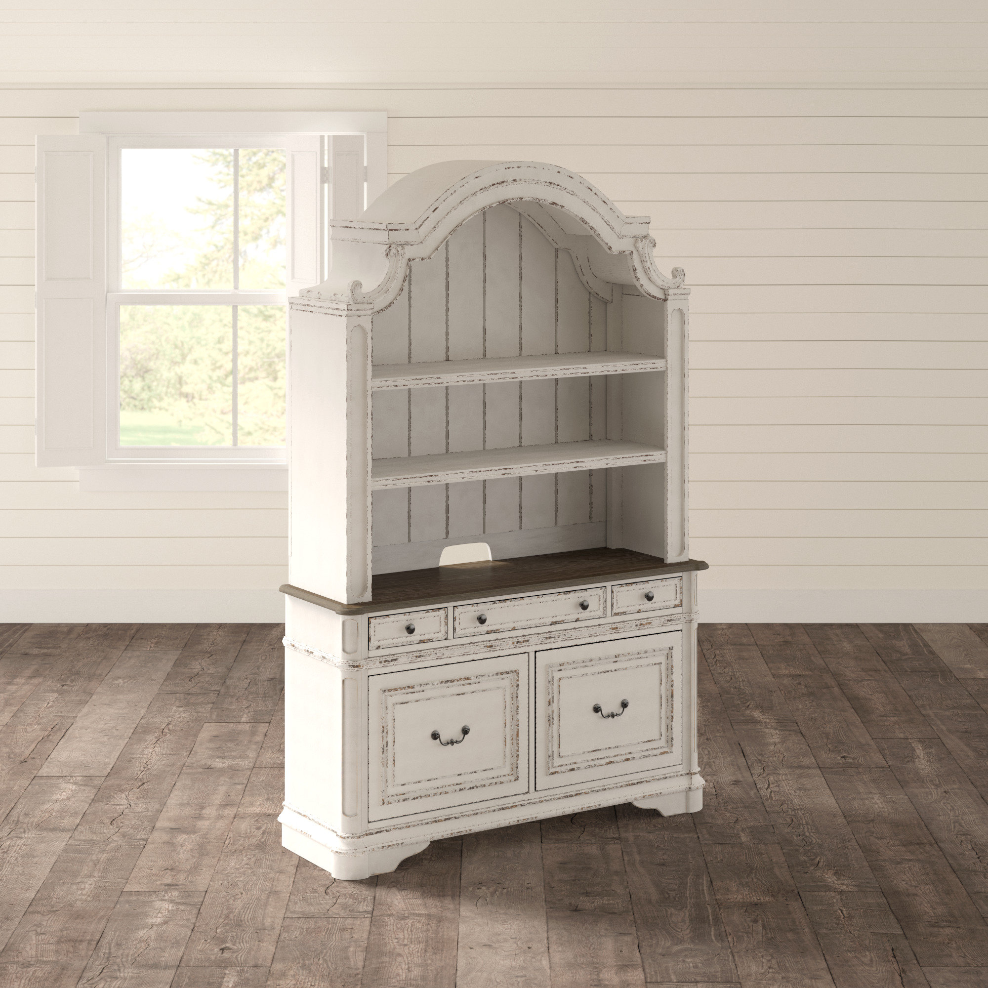 Laurel Foundry Modern Farmhouse Colchester Corner Credenza Desk with ...