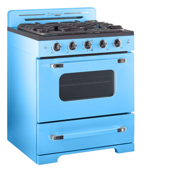 Unique Classic Retro 30" 4 burner 3.9 cu. ft. Freestanding Gas Range ...