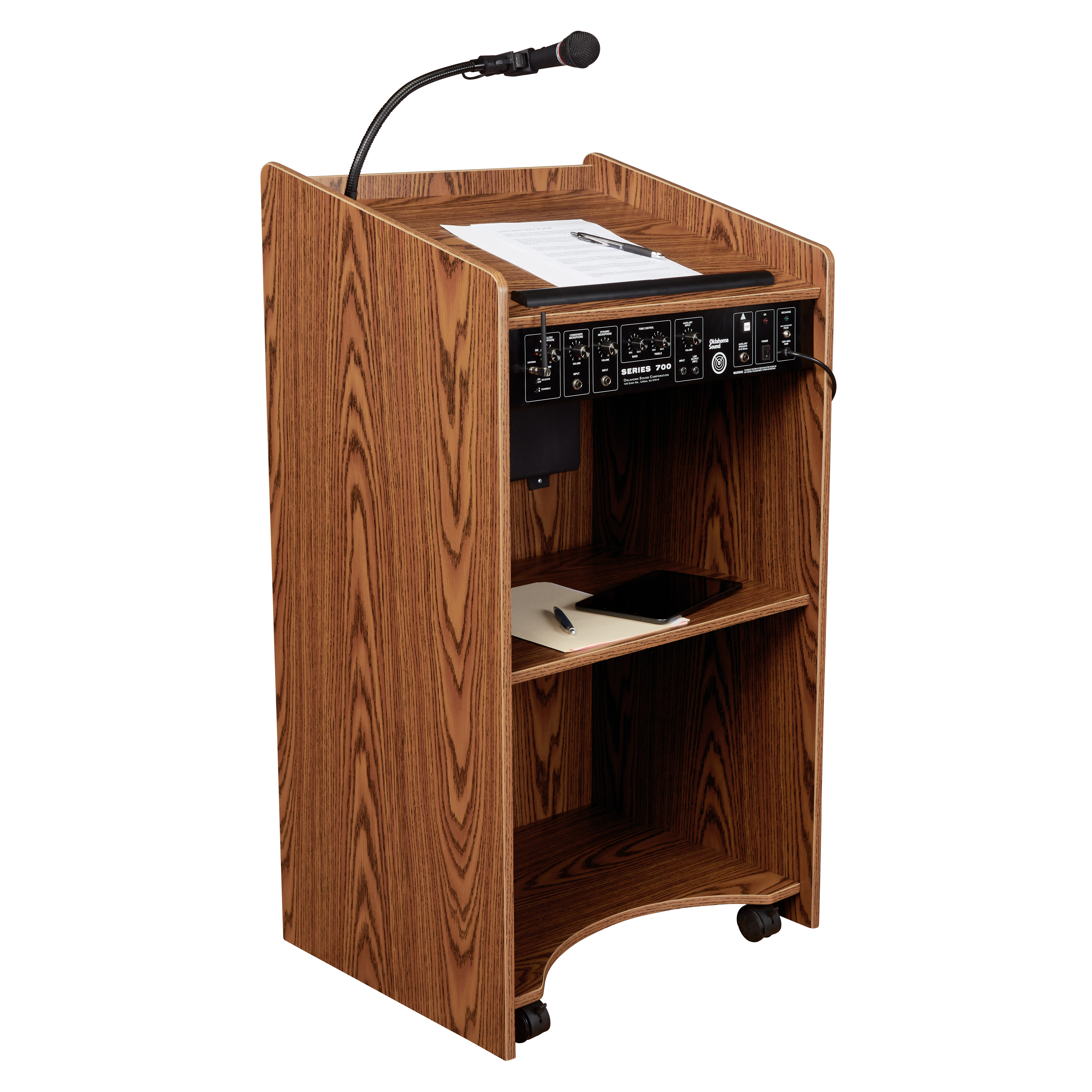 Oklahoma Sound Wireless Lectern Combo 46'' Tabletop Lectern with ...