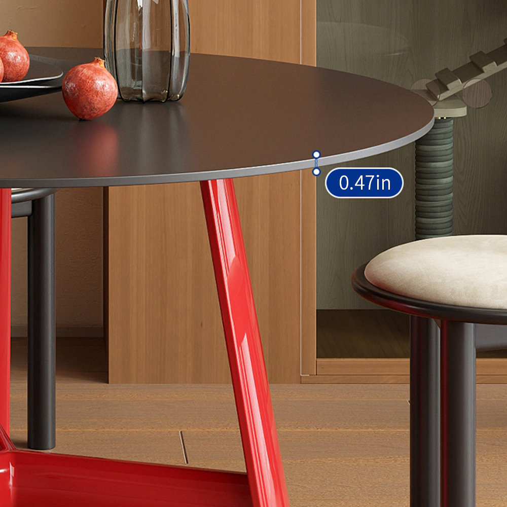 Elamer Italian style minimalist round dining table set | Wayfair