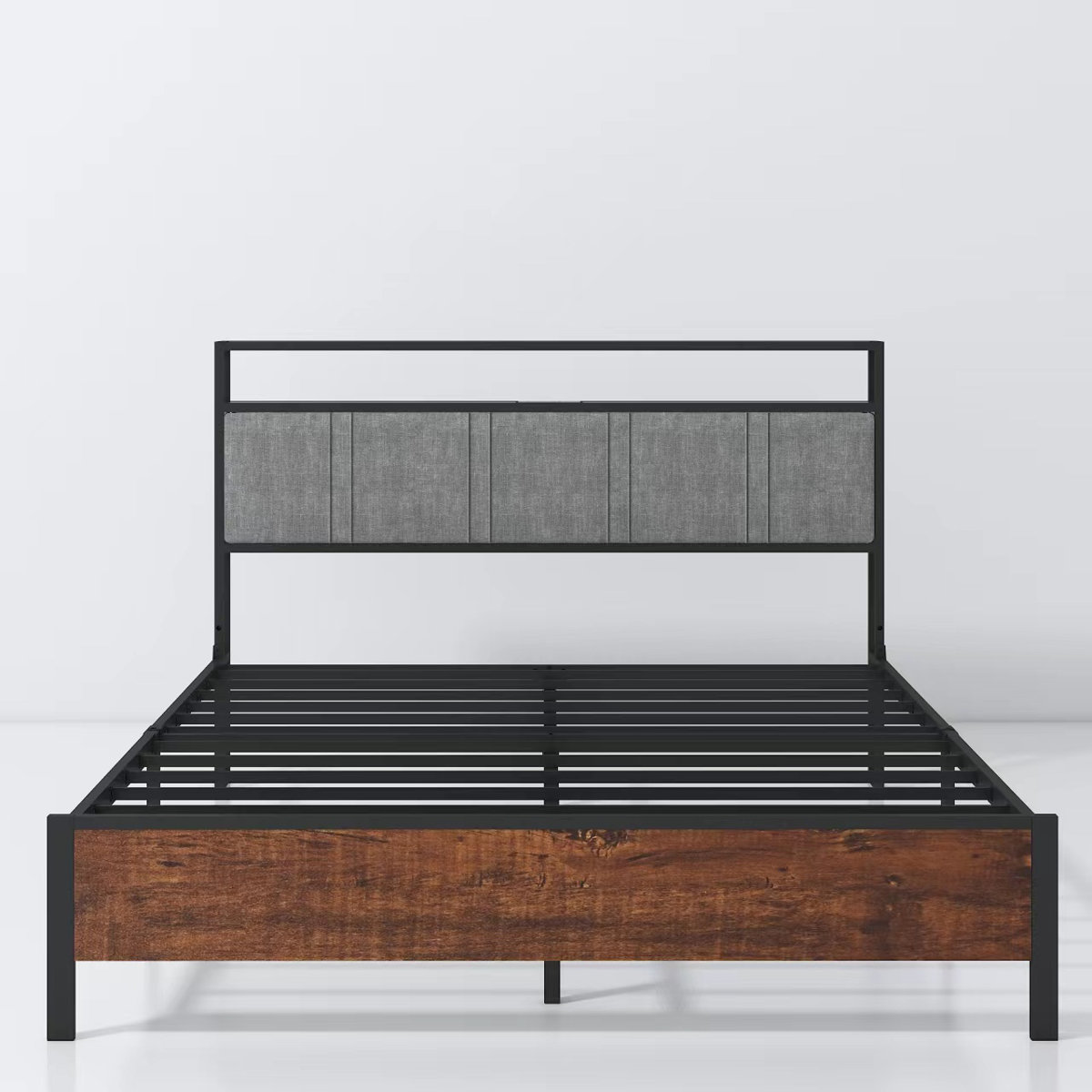 17 Stories Jeffory Upholstered Bookcase Storage Bed | Wayfair