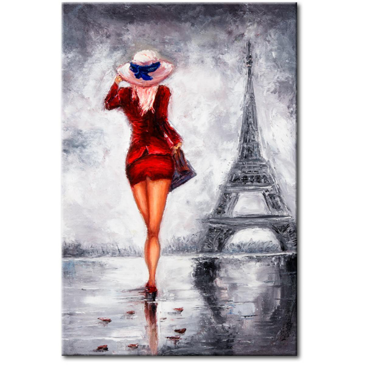 East Urban Home Lady in Paris - Painting Print on Canvas | Wayfair.ie