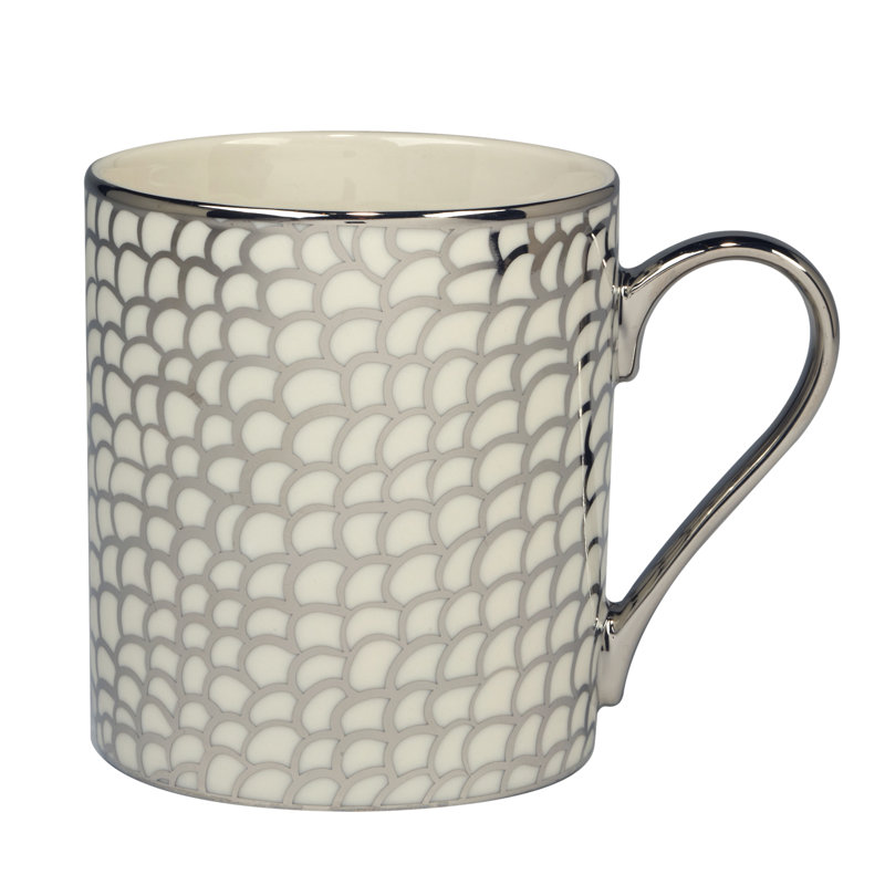 Certified International Mosaic Silver Set of 6 Plated Can Mugs 16ox ...