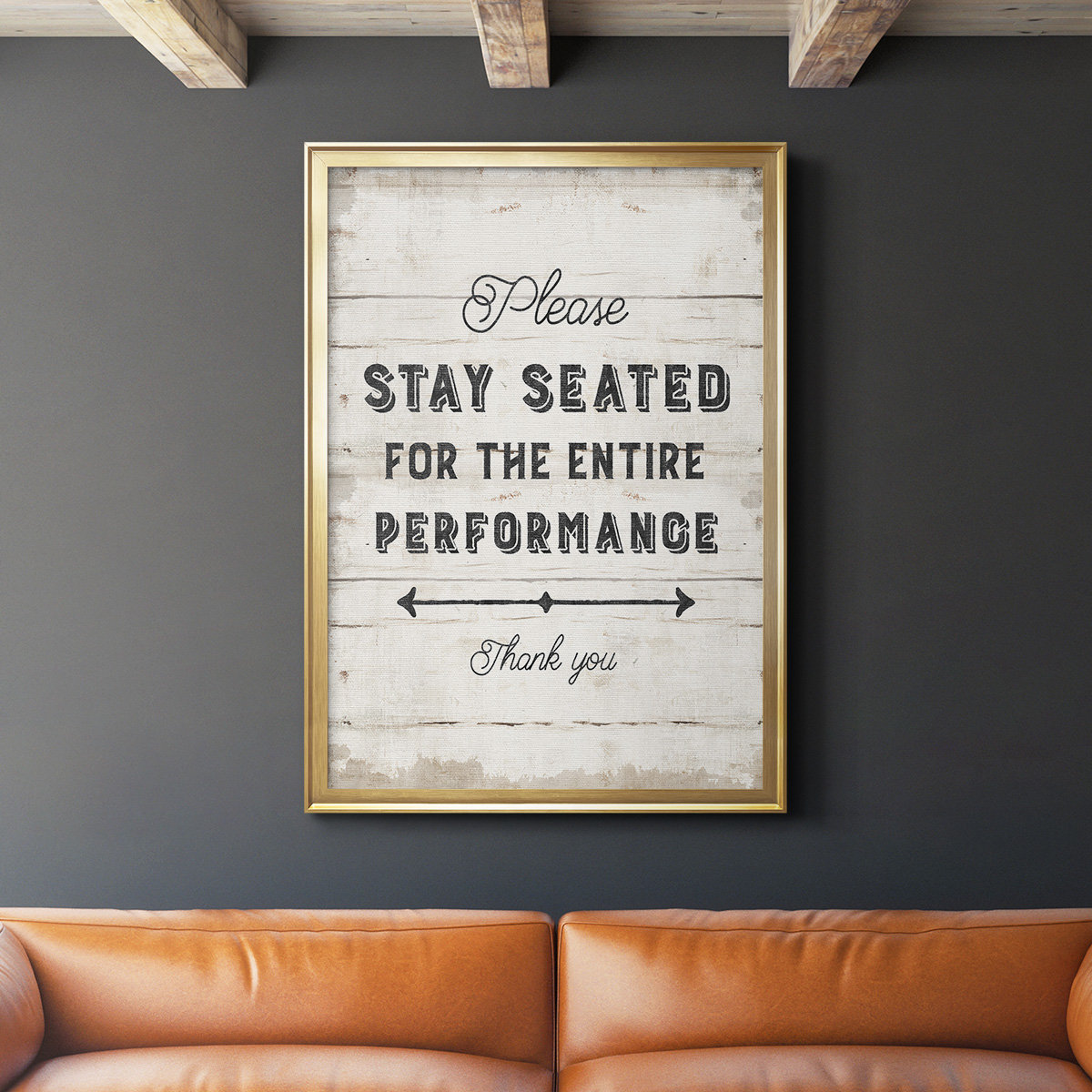 Wexford Home Please Stay Seated Premium Framed Print - Ready To Hang ...
