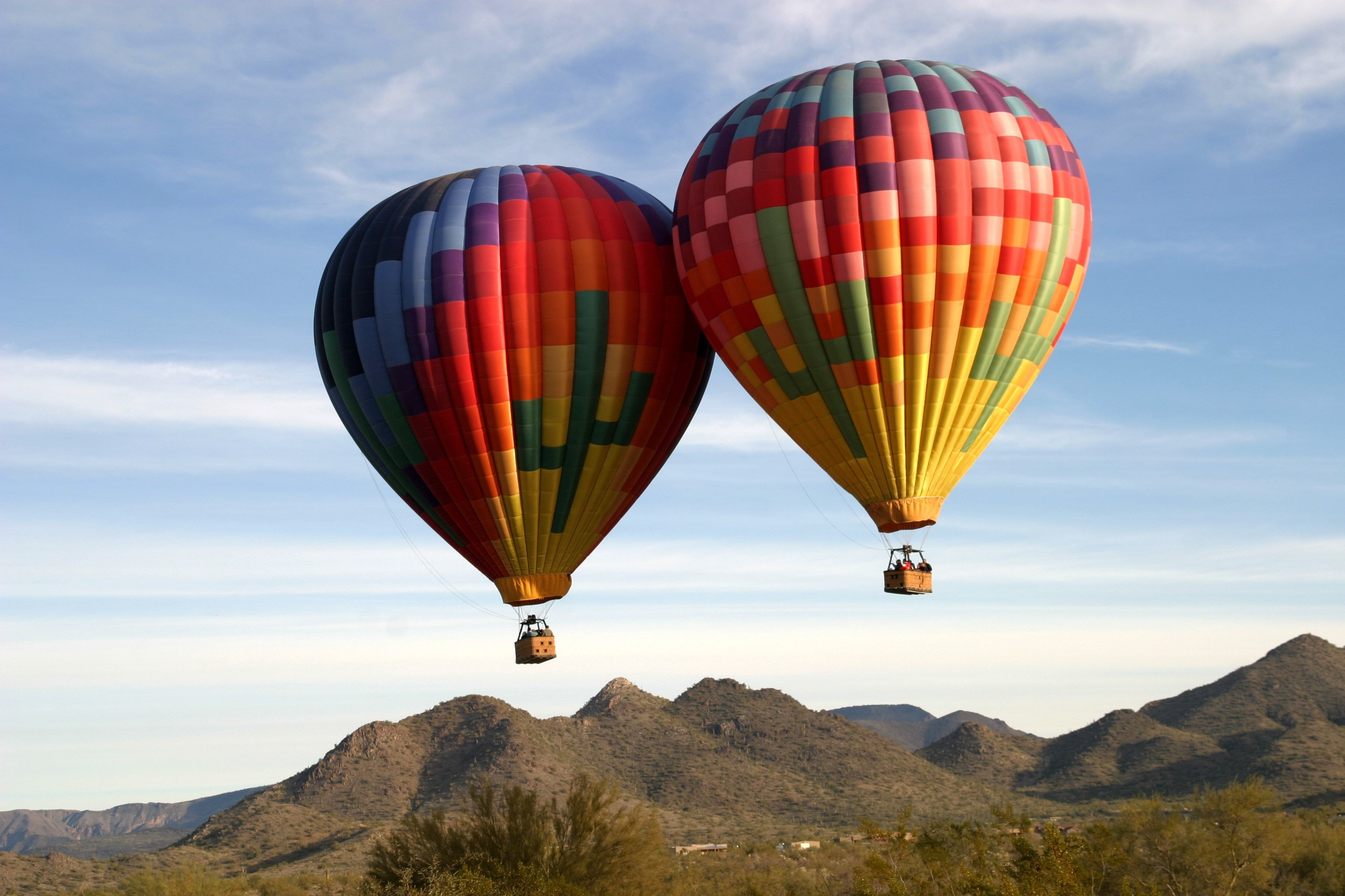 Ebern Designs Hot Air Balloons over Arizona - Wrapped Canvas Photograph ...