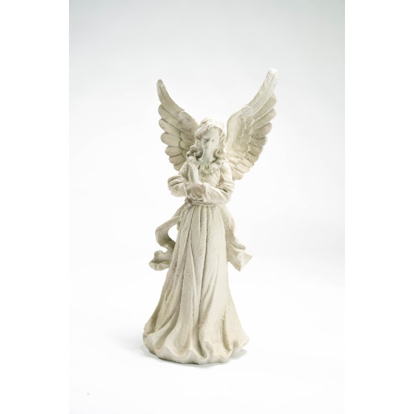 Hi-Line Gift Ltd. Standing Angel with Wings Up Statue & Reviews | Wayfair