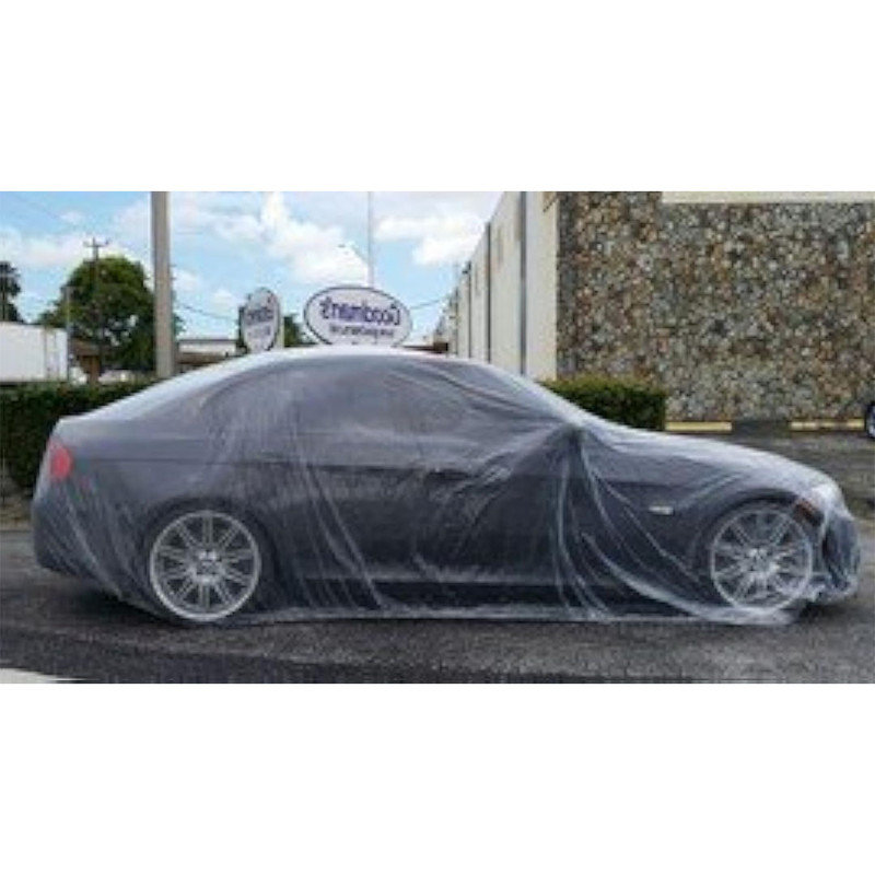 ZILNOX 5 Pack Disposable Plastic Car Cover, Automobile Covers with ...