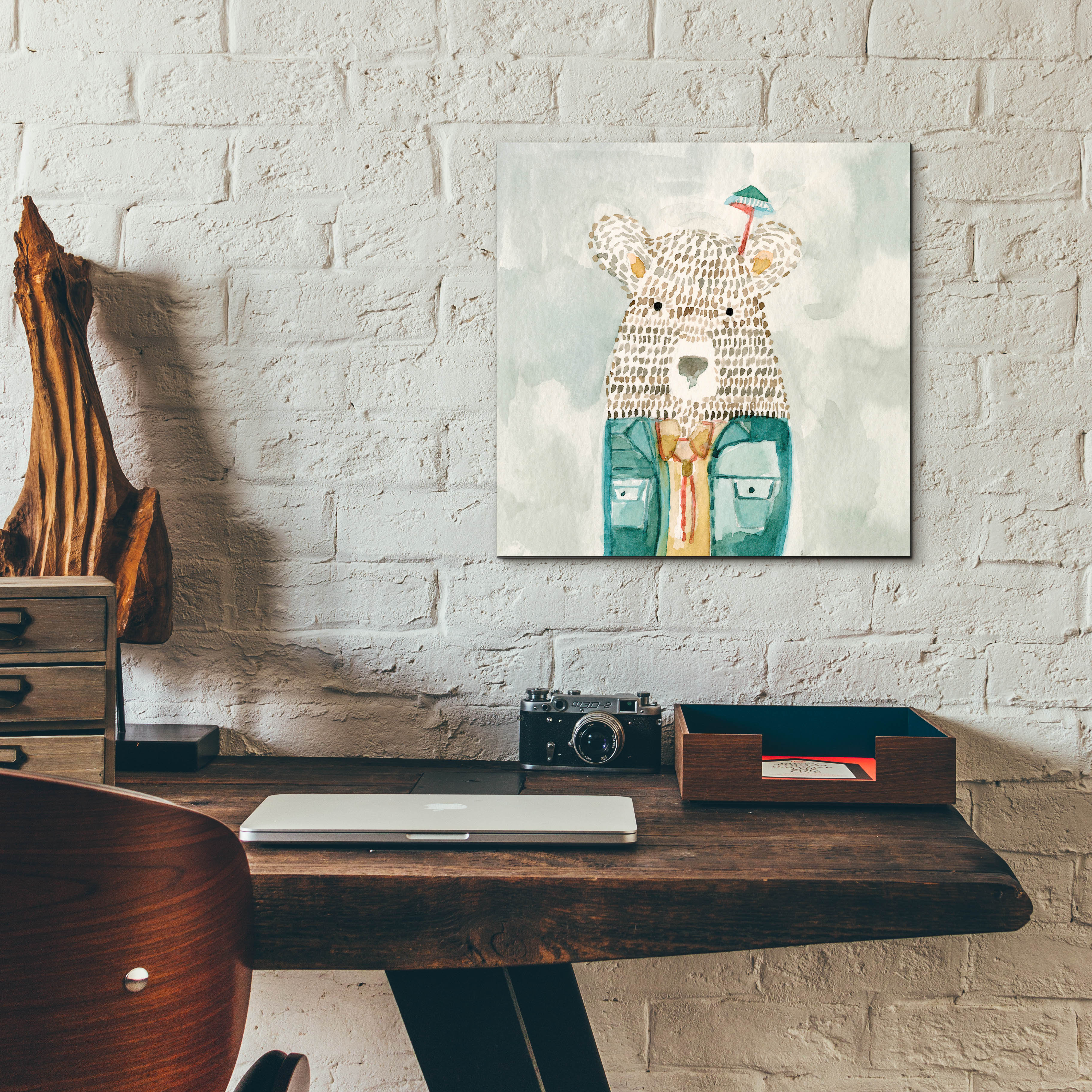 Trinx Mr Bolo Bear' by Natalie Timbrook, Acrylic Glass Wall Art | Wayfair