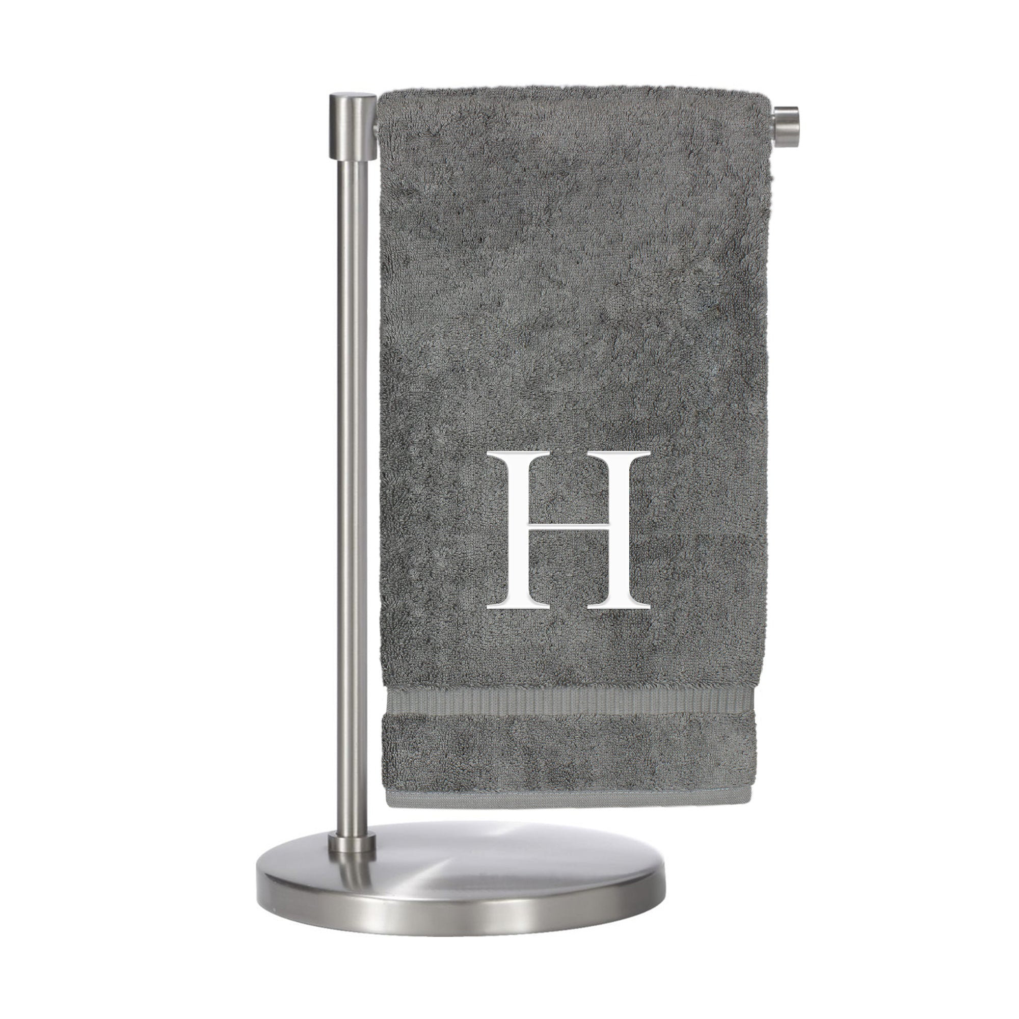 Latitude Run® Monogrammed Bath Towels -Set of 2 -Block Letter | Wayfair