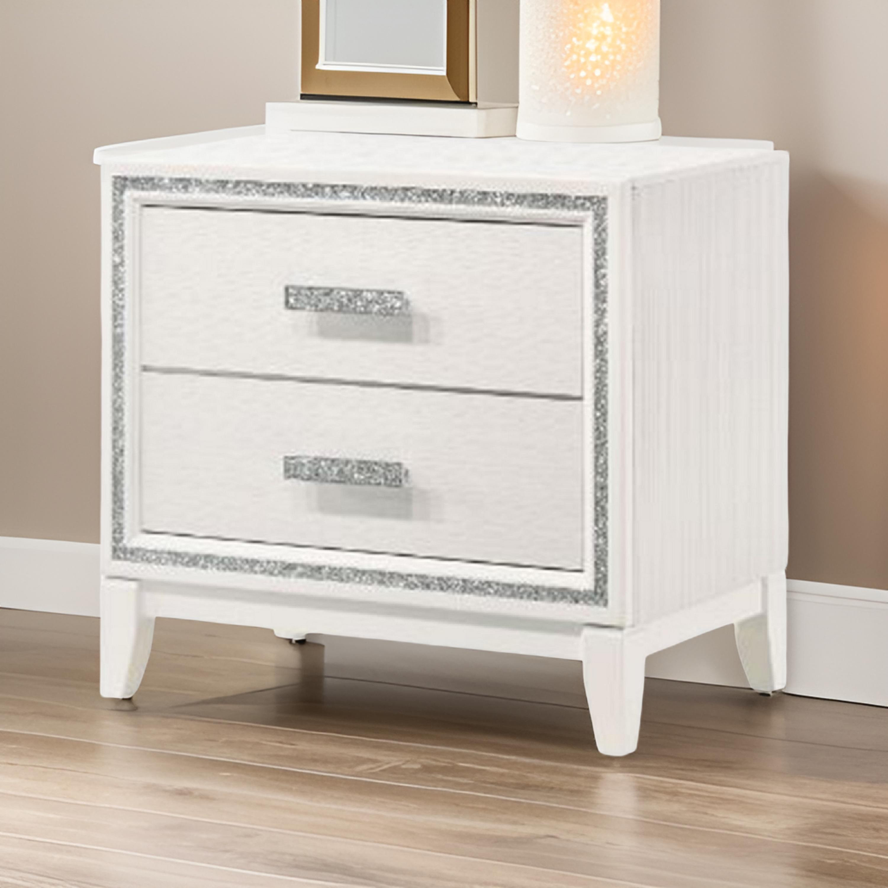 Rosdorf Park Jodye 2 - Drawer Nightstand in White | Wayfair