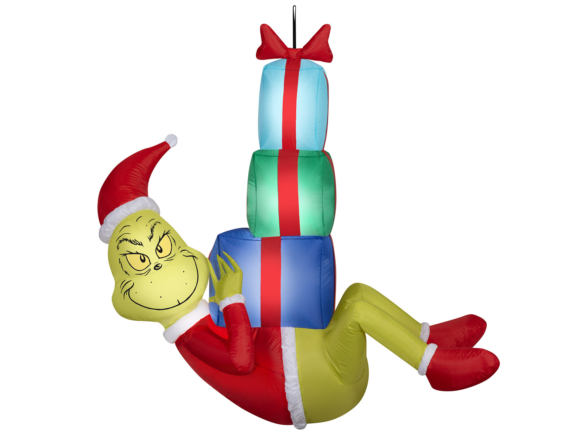 Gemmy Industries 4 Foot Dr. Seuss The Grinch Hanging with Presents ...