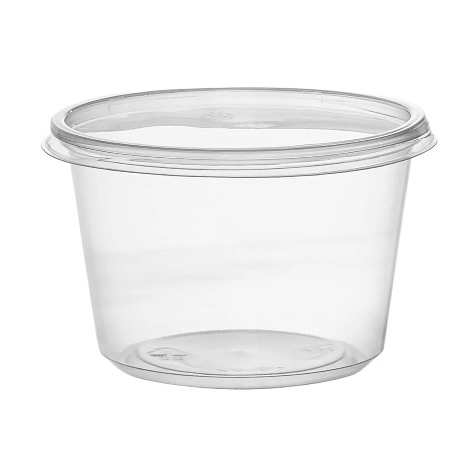 Prep & Savour Lightweight Clear Plastic Round Deli Container with Lids ...