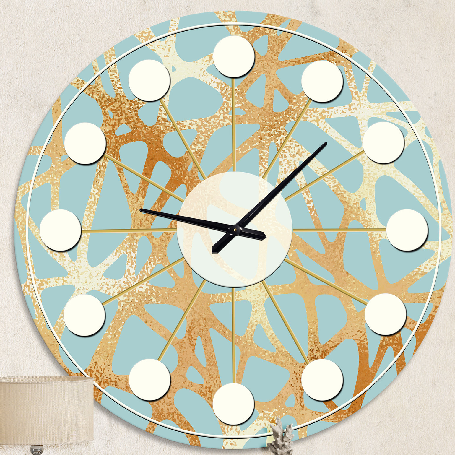 East Urban Home Golden Luxury Metallic Geometrics IV - Mid-Century ...