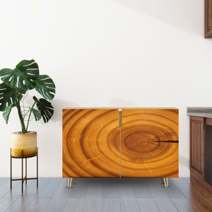 Dakota Fields Sideboard Buffet Cabinet with Storage Tree cross section ...