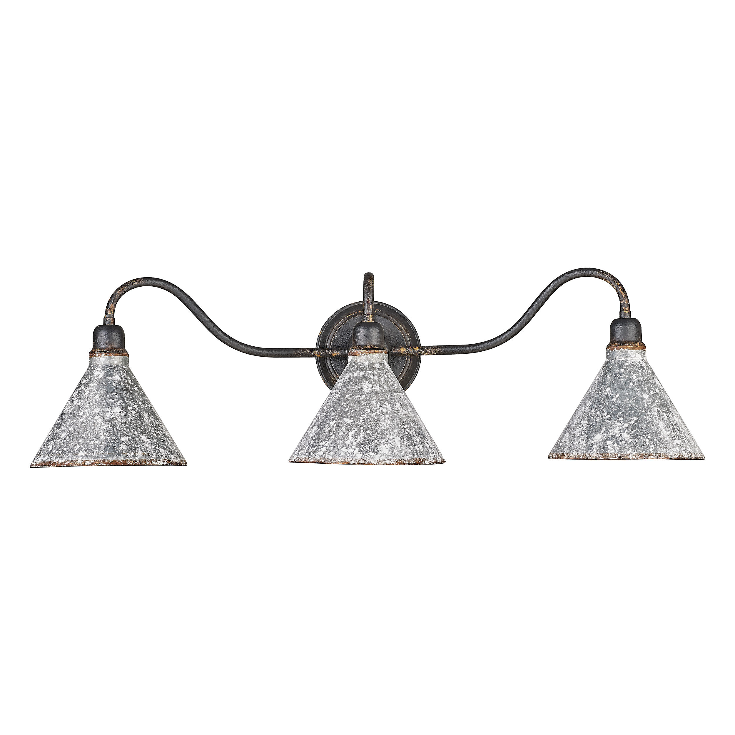 Trent Austin Design® Rema 3-Light Vanity Light in Antique Black Iron ...