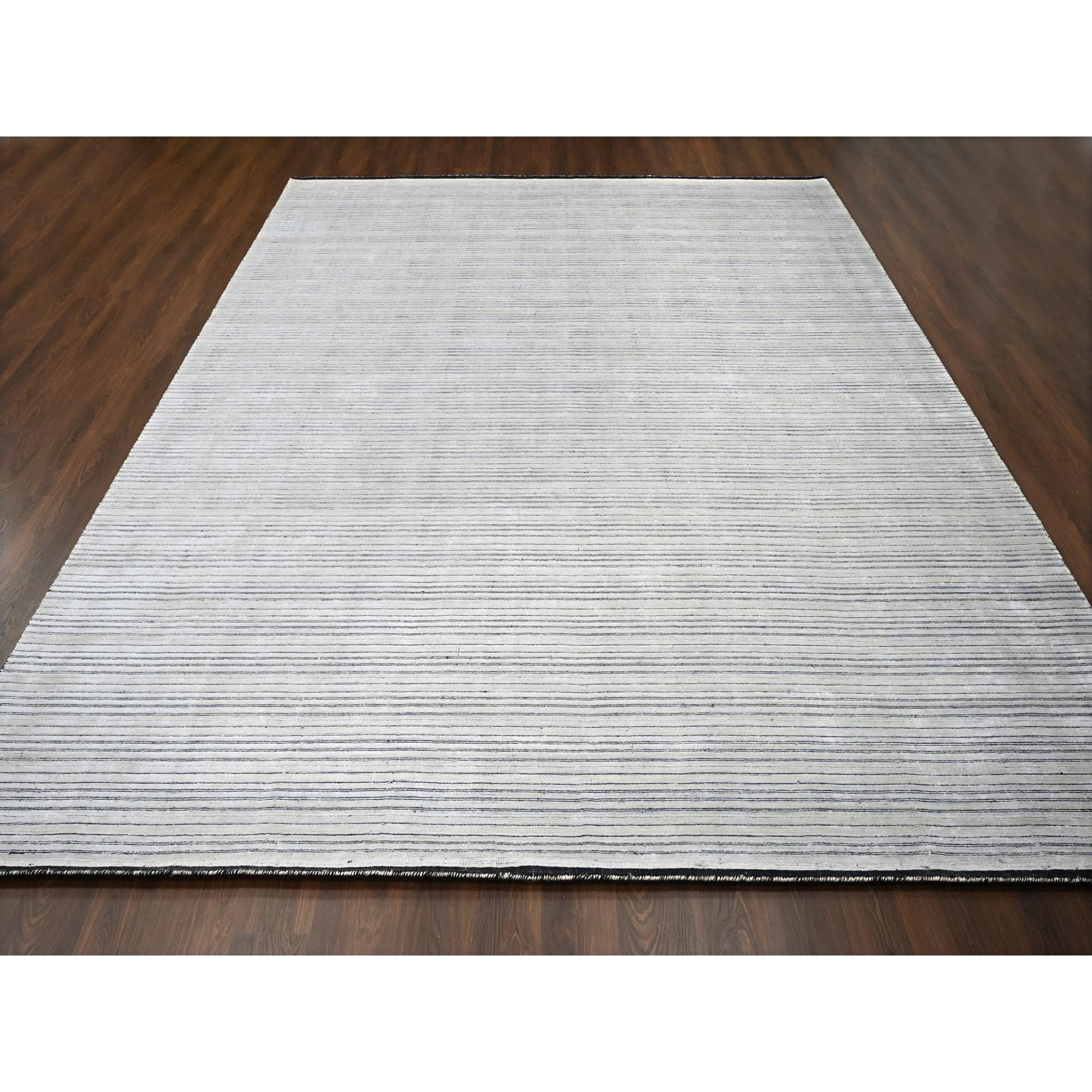 Isabelline 12'2"x15' Ivory Wool-Plant Based Silk Hand Loomed Modern and ...