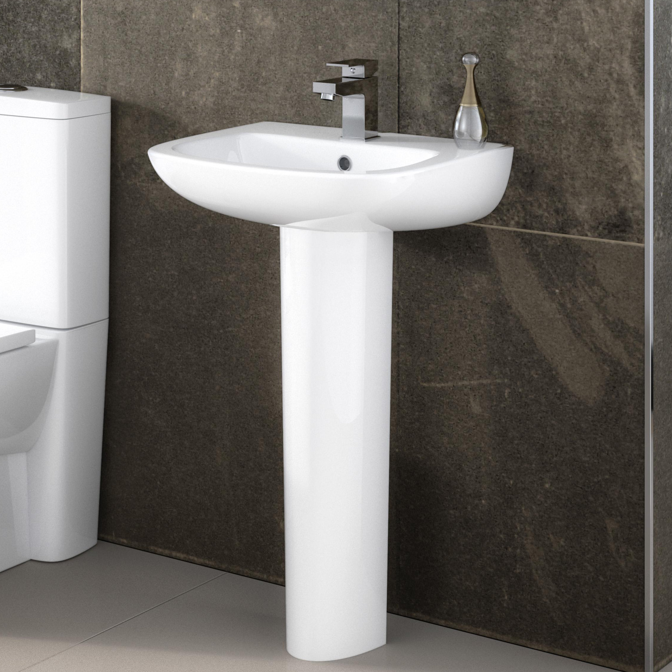 Nuie Ambrose 450mm L x 350mm W White Vitreous China U-Shaped Sink with ...