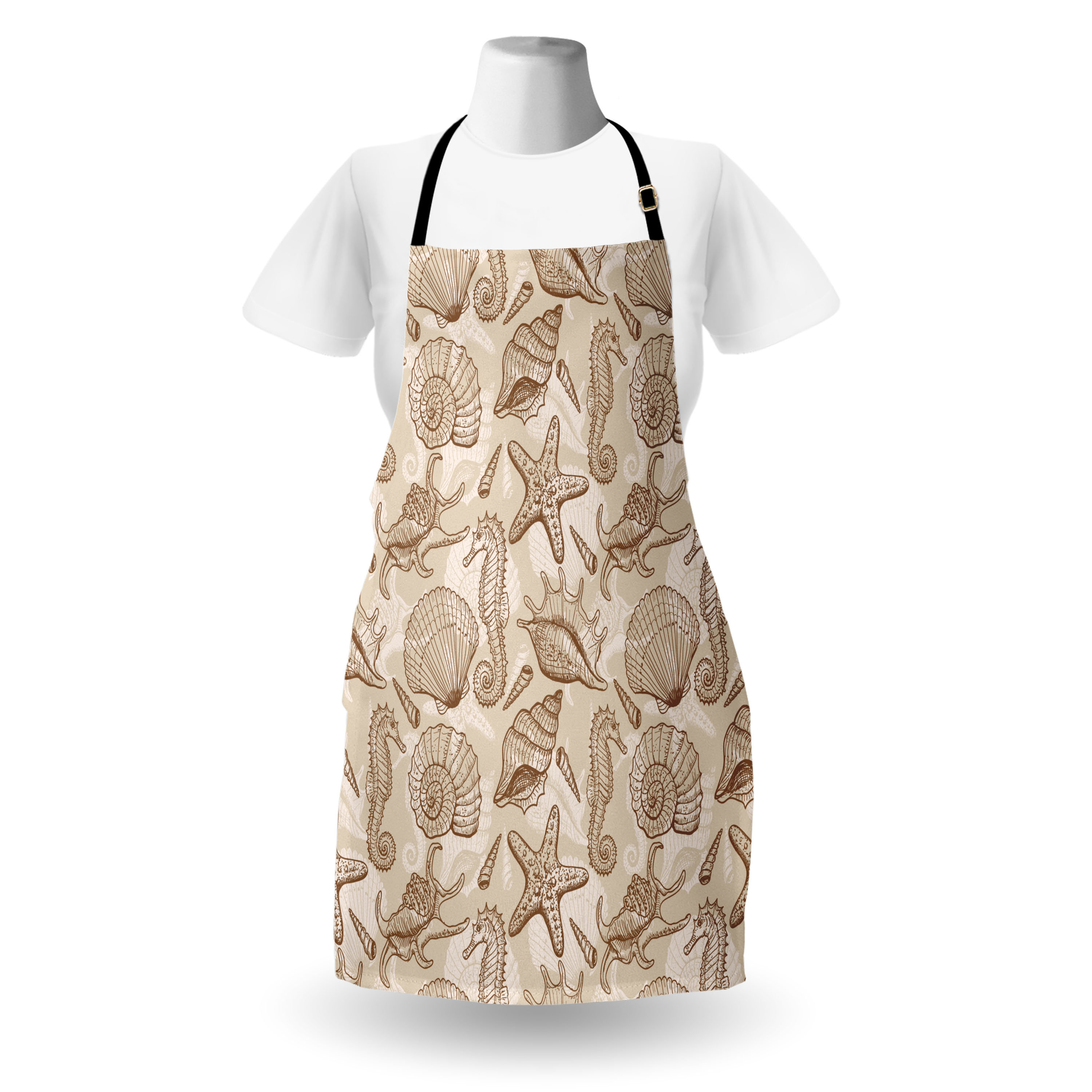 Rosecliff Heights Beige Apron Unisex Exotic Marine Animals Adult Size ...