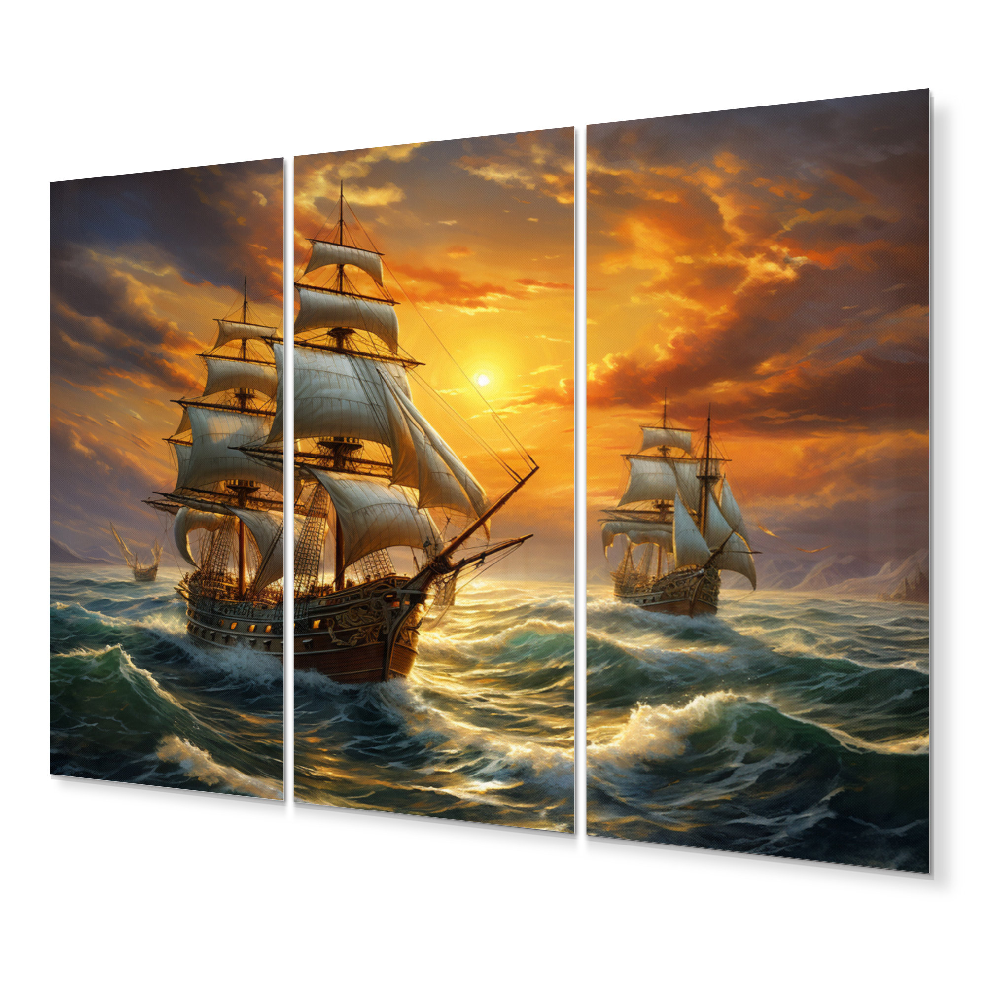 Breakwater Bay Boat Majestic Mariners II - Transportation Metal Wall ...