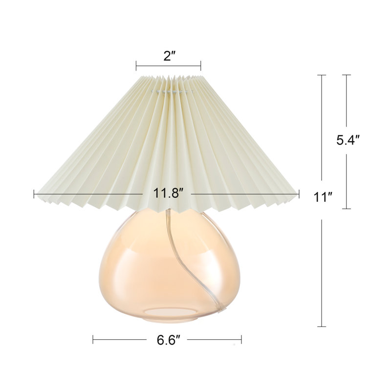 Beachcrest Home™ Carmella Glass Desk Lamp & Reviews | Wayfair