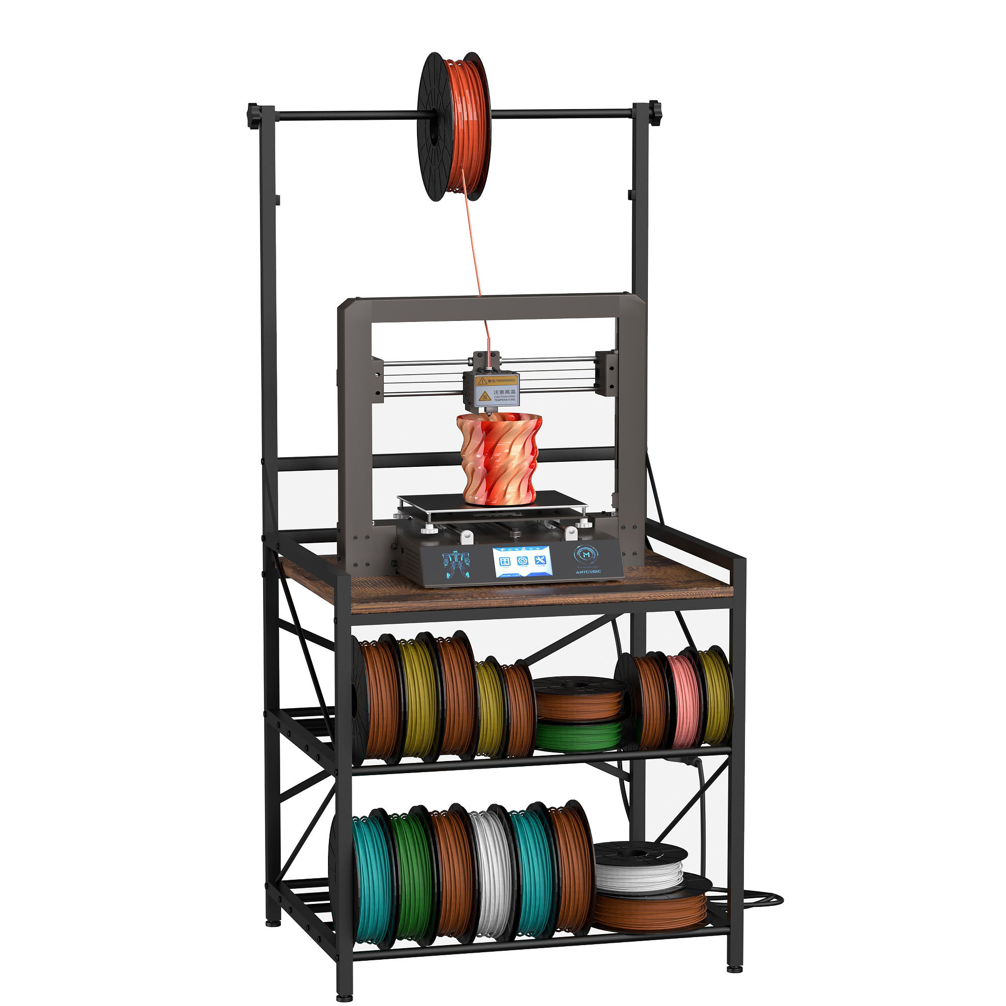 17 Stories 3D Printer Rack Filaments Storage, 3D Printing Stand ...