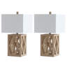 Gracie Oaks Ivanhoe 25'' Brown Table Lamp Set & Reviews | Wayfair
