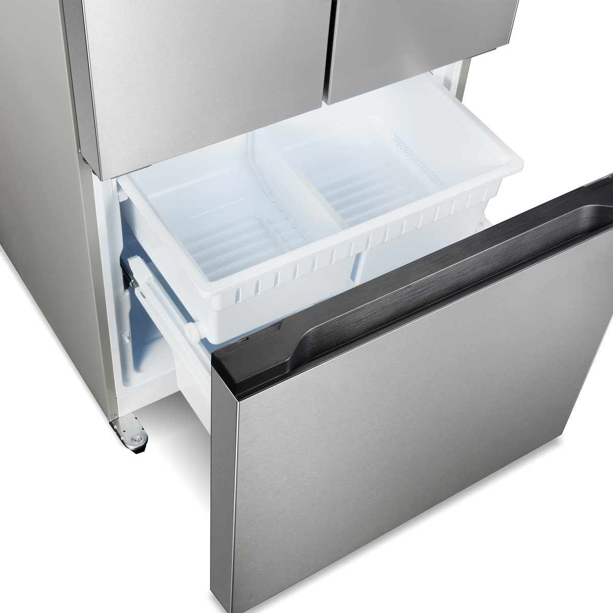 Cosmo 30 in. 17.5 cu. ft. Counter Depth 3-Door French Door Refrigerator ...