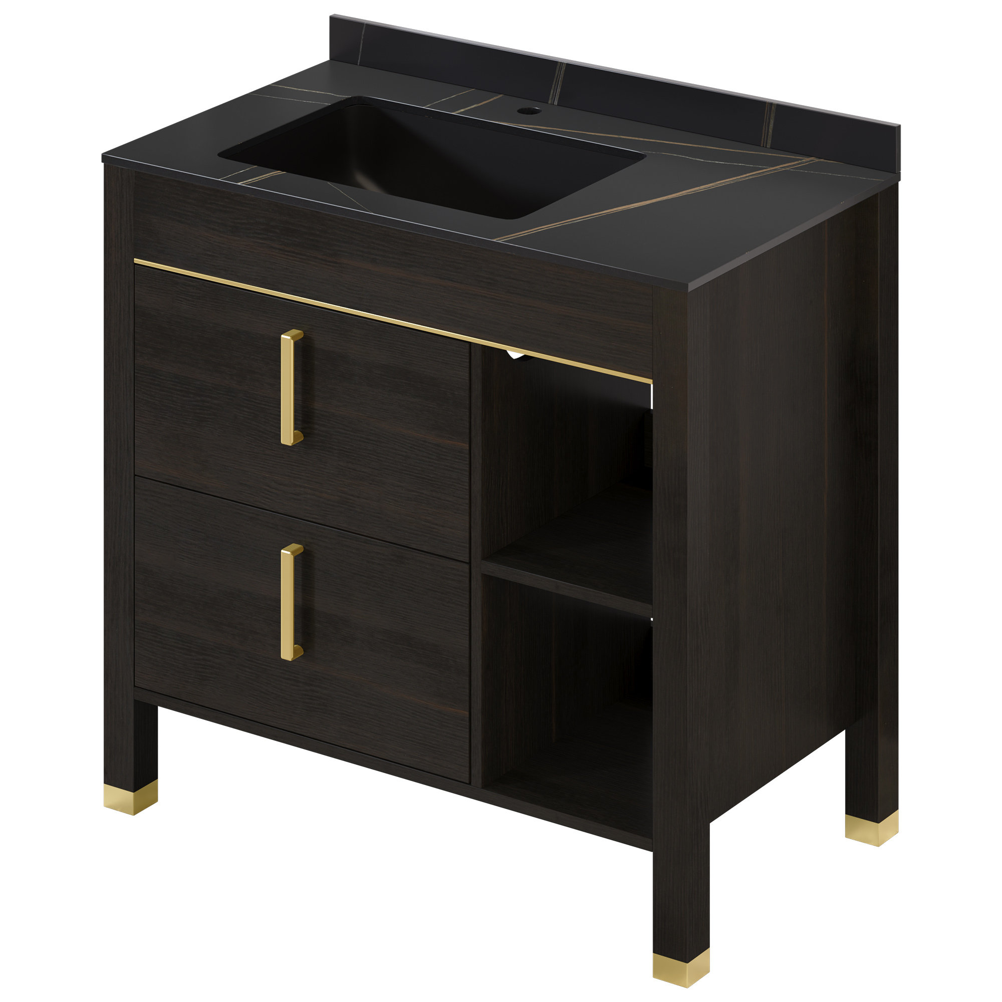 Winston Porter Todorina 35 4 Single Bathroom Vanity With Stone Top