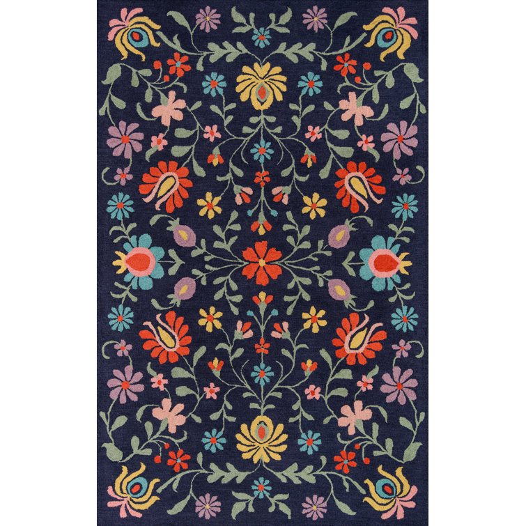 Lark Manor Annechien Hand Tufted Wool Floral Rug & Reviews | Wayfair