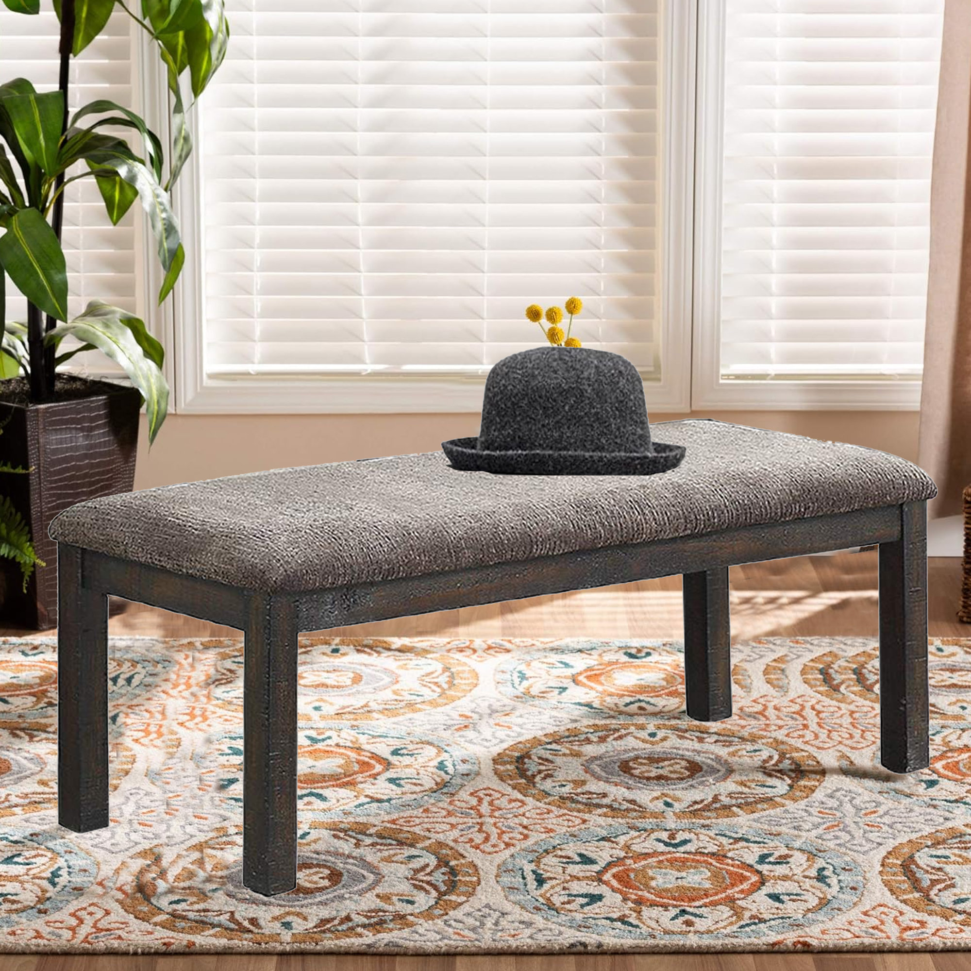 Wildon Home® Clarissa Polyester Blend Upholstered Bench | Wayfair