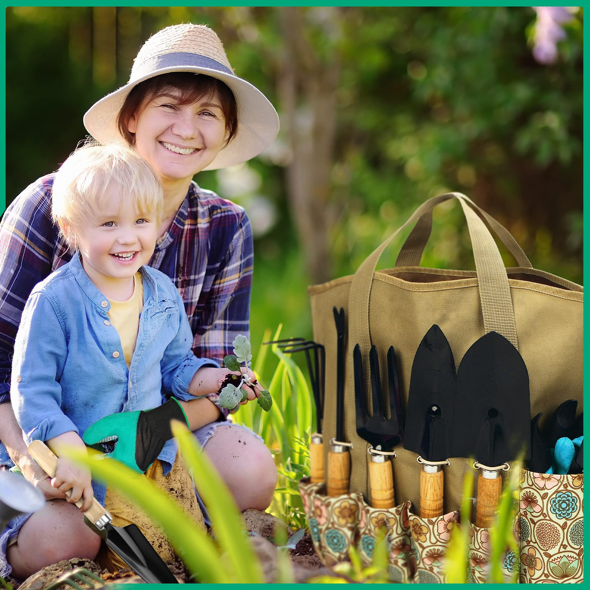 Arlmont & Co. Garden Tool Set, Stainless Steel Heavy Duty Gardening ...