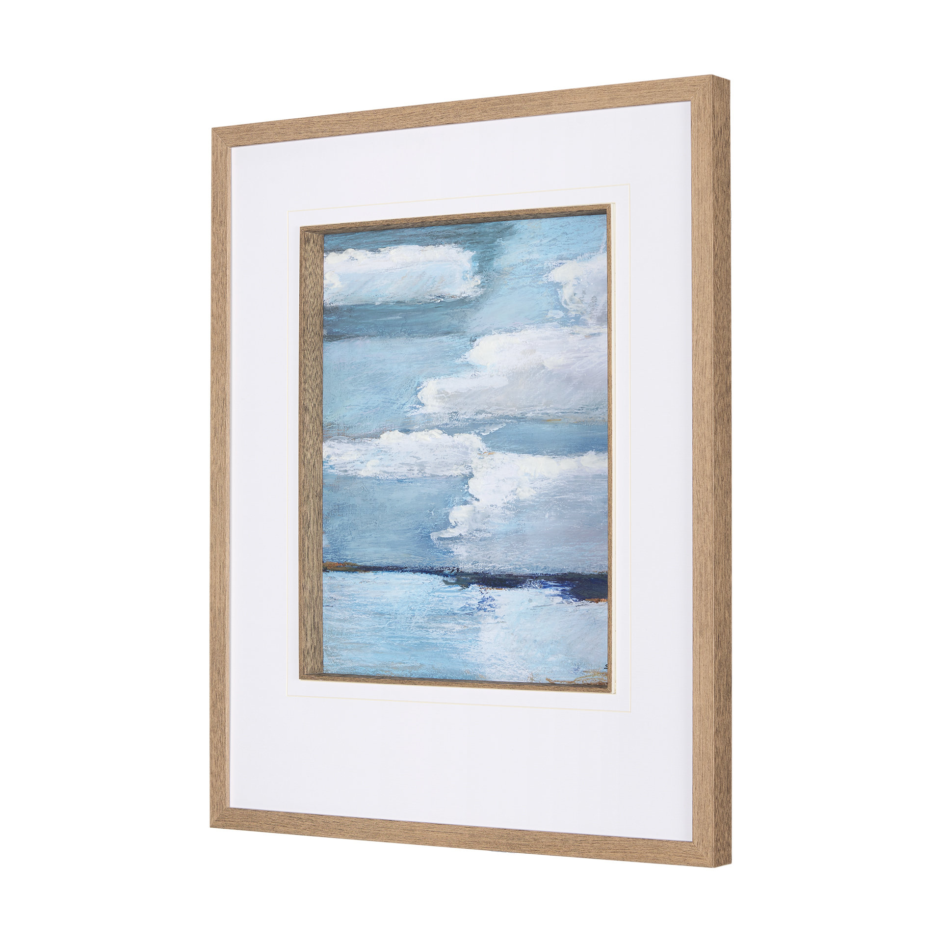 Brayden Studio® Cloud Bay II a Hand Embelished Textured Framed Art ...
