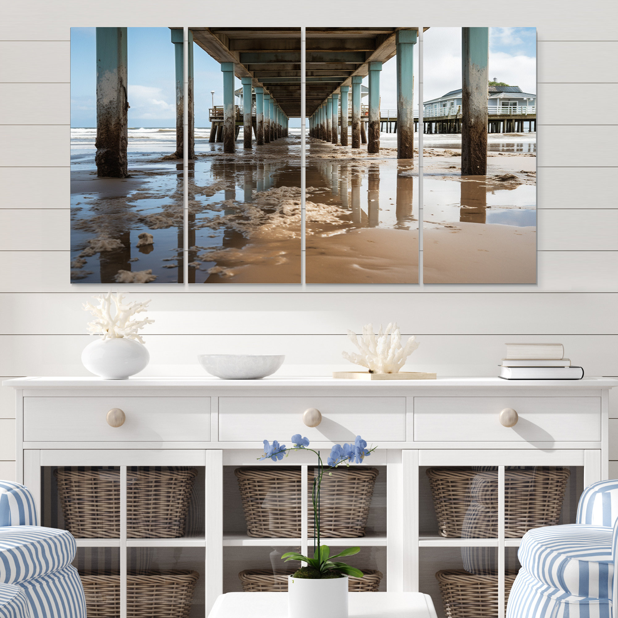 Highland Dunes Pier Abstract Pier An I - Coastal Pier Wall Decor - 4 ...